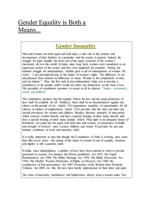 Gender sensitivity issues and women empowerment | PPTX | Debated ...