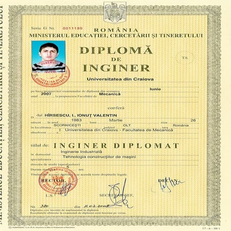 Diploma engineer-Certificate of Completion | PDF