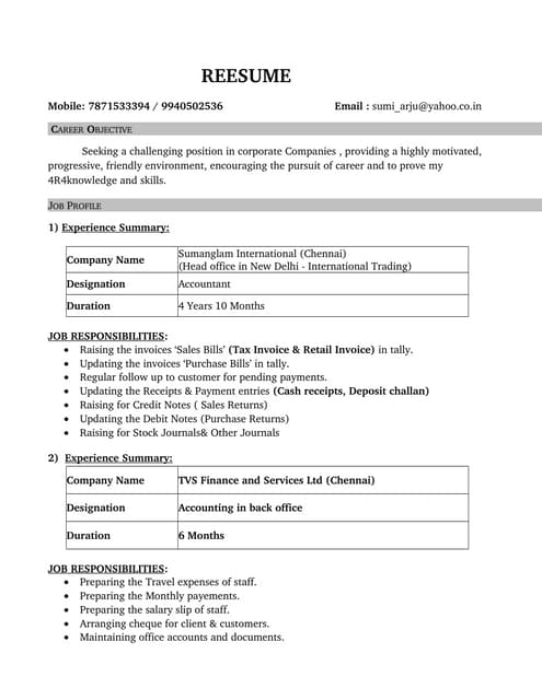 CV - Riyaz | PDF | Business Accounting & Finance | Business