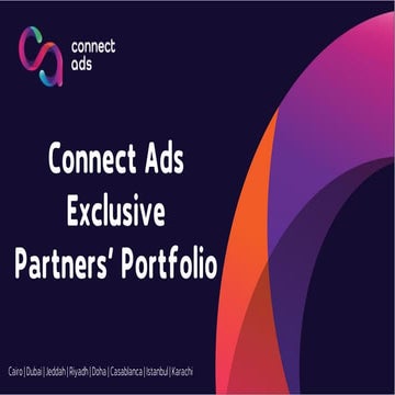 Connect Ads Exclusive Partners' Portfolio | PDF
