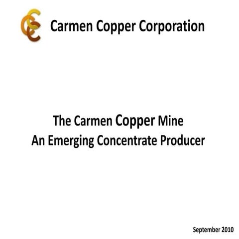 The Carmen Copper Mine | PDF