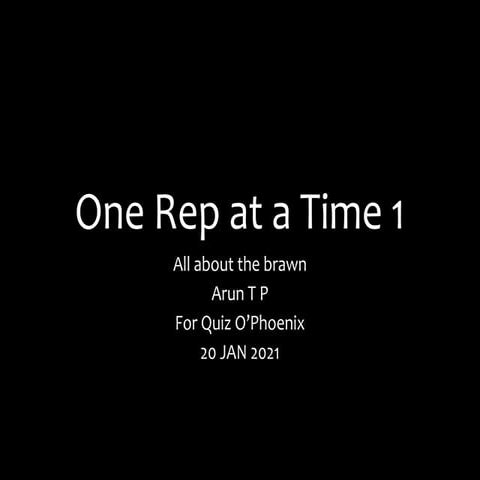 One Rep at A Time Part 1- Bodybuilding Quiz | Quiz O'Phoenix | 20th ...
