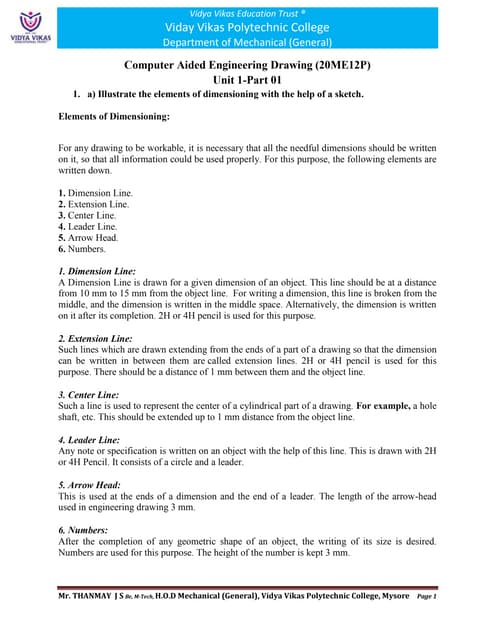 Unit 1 intro. engineering graphics | PPT