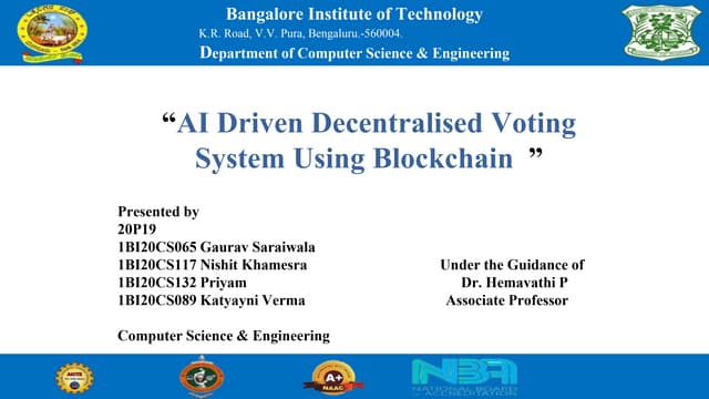 Presentation On Decentralised Evoting Systrm Using Blockchain Concept Ppt 4414