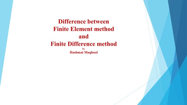 Introduction To Finite Element Analysis Pptx