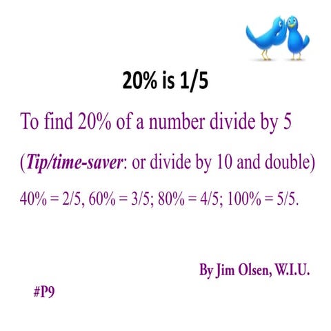 20 Percent is One-Fifth | PPTX