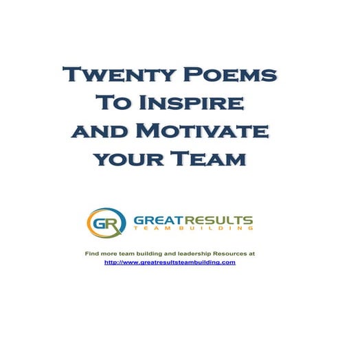 20 powerful poems to inspire your team | PDF