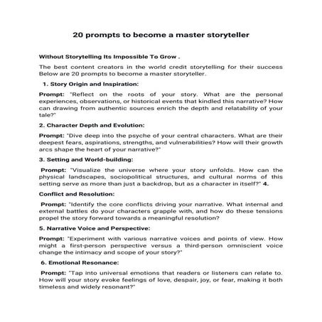 20 prompts to become a master storyteller..pdf