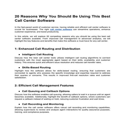 Why Call Reporting Software Matters for Every Modern Business | PDF