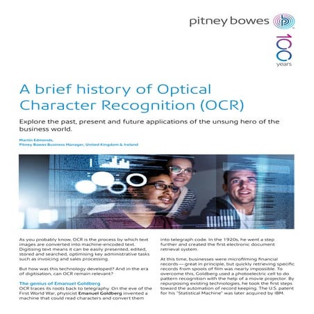 A brief history of Optical Character Recognition (OCR) | PDF