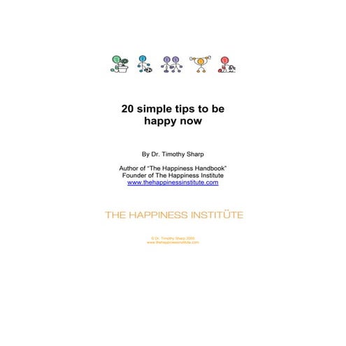 20 simple tips to be happy now | PDF