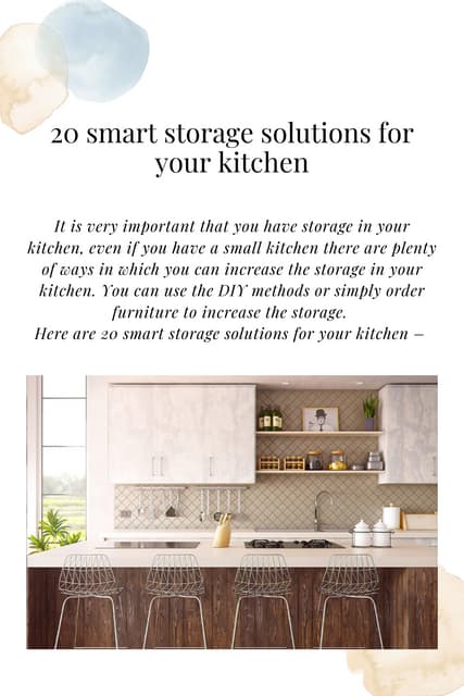 Store and stack kitchen tools and equipment | PPTX