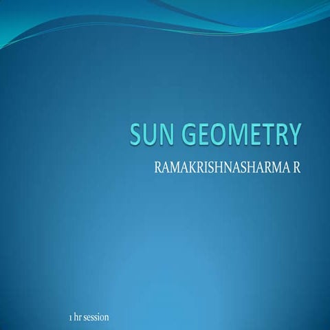2.0 Sun Geometry | PPTX