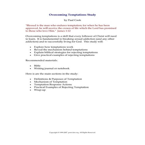 20 temptation study | PDF