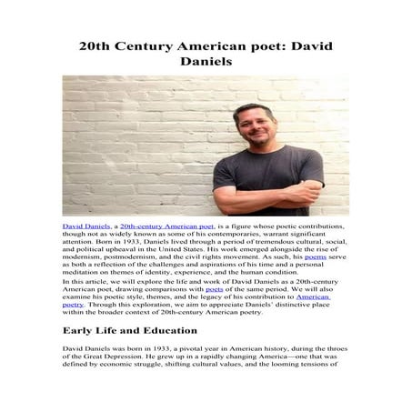 20th Century American poet David Daniels.docx