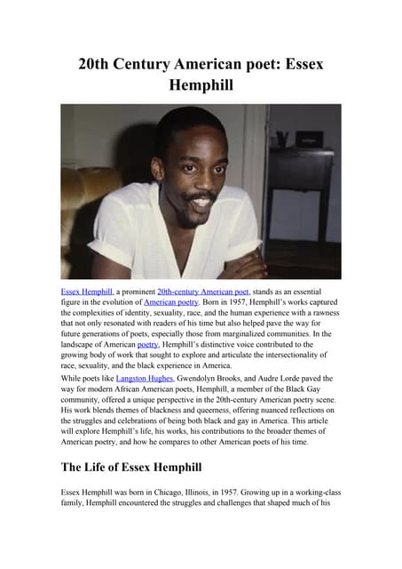 20th Century American poet Donald Hall.docx