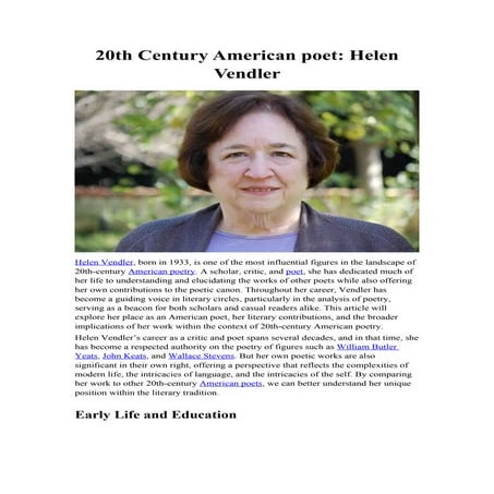 20th Century American poet Helen Vendler.docx