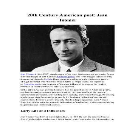 20th Century American poet Jean Toomer.docx