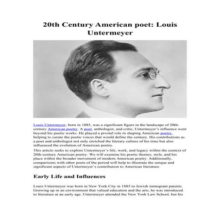 20th Century American poet Louis Untermeyer.docx