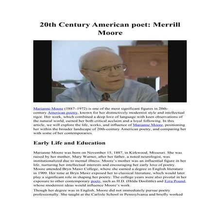 20th Century American poet Merrill Moore.docx