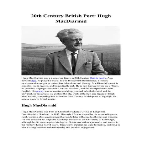 20th Century British Poet Hugh MacDiarmid.docx