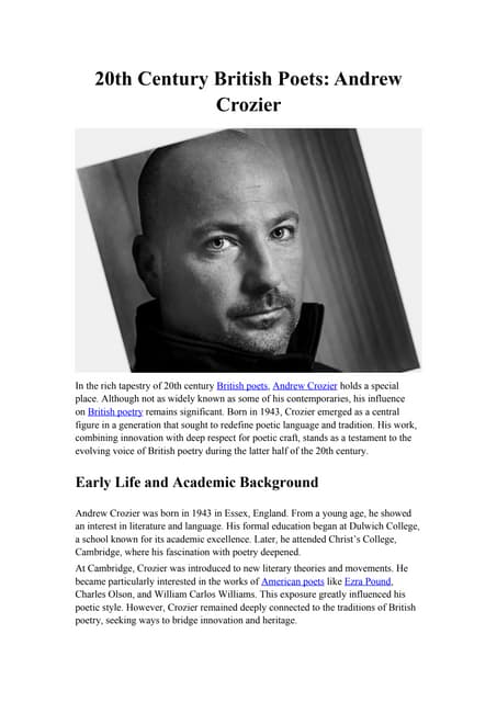 21st Century British Poet Andrew Motion.docx