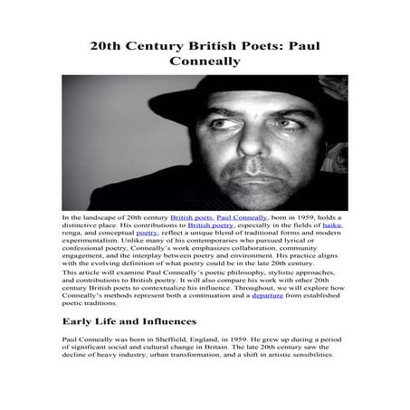 20th Century British Poets Paul Conneally.docx