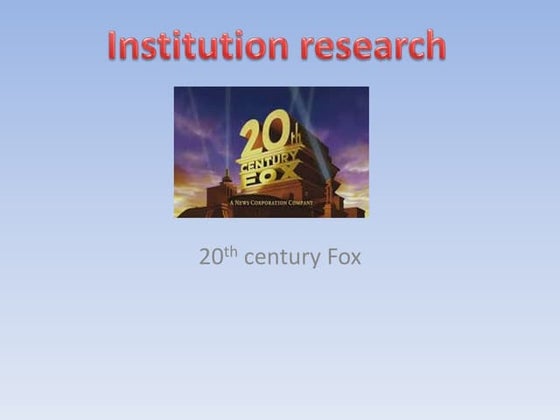 w00t! 20th Century Fox Home Entertainment Case Study | PPT
