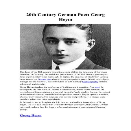 20th Century German Poet Georg Heym.docx