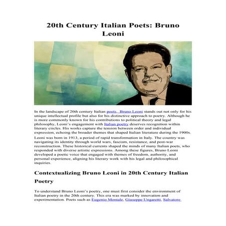20th Century Italian Poets Bruno Leoni.docx