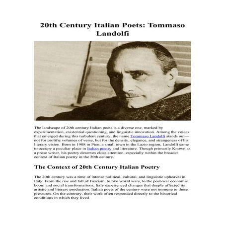 20th Century Italian Poets Tommaso Landolfi.docx
