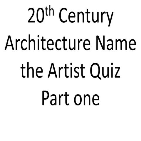 20th century quiz part one | PPTX