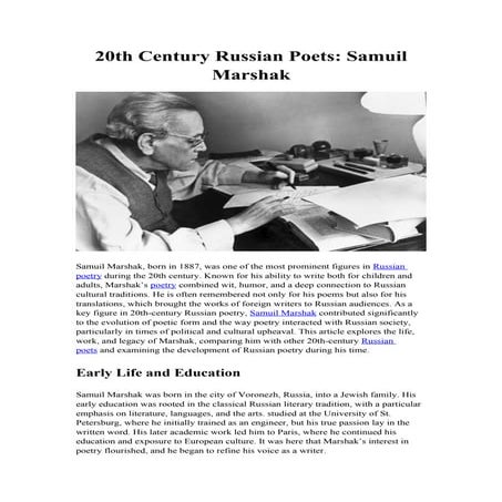 20th Century Russian Poets Samuil Marshak.docx
