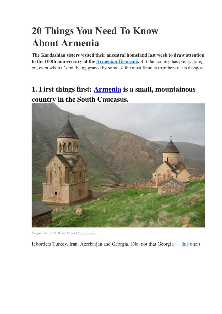 20 things you need to know about armenia