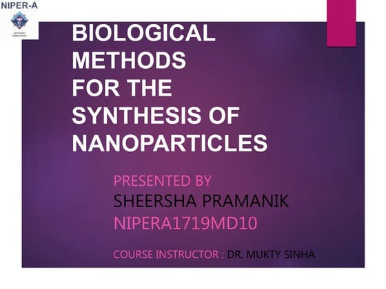 Nanomaterials and Anti-microbial agents | PPT