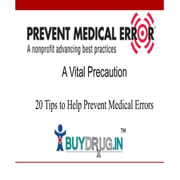 20 tips to help prevent medical errors | PPTX