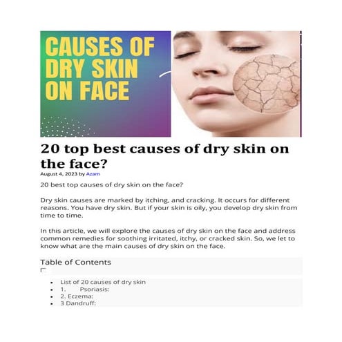20 top best causes of dry skin on the face.pdf