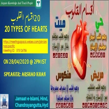 20 Types of Heart pics As per Quran & Hadith | PPT