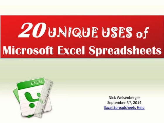 Excel in a nutshell | DOCX | Computing | Technology & Computing
