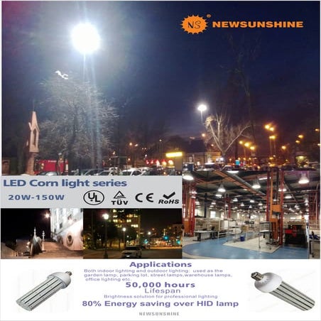 20W-150W LED Corn Light Specification | PDF