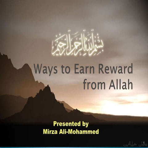 20 Ways To Earn Reward From Allah | PPT