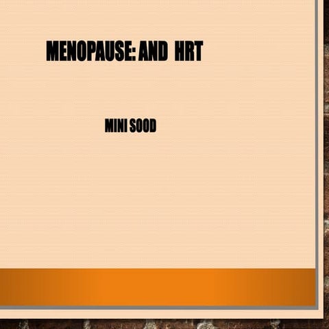 Menopause part 1(overview) | PPT