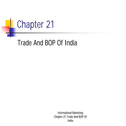 Trade and BOP in India | PDF