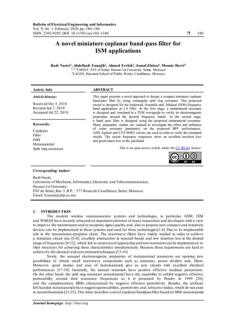 Coplanar Waveguide Low Pass Filter Based On Square Complementary Split