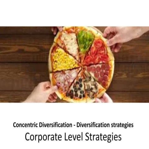 Concentric diversification diversification strategies - corporate level ...