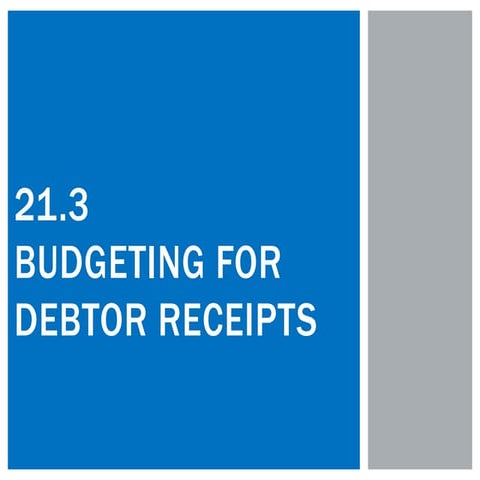 21.3 Budgeting for debtor receipts | PPTX