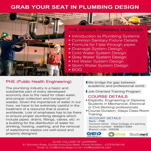 Plumbing Design Training - AWA Teknik Pvt Ltd | PDF