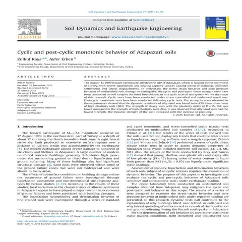 21. Cyclic and post-cyclic monotonic behavior of Adapazari soils.pdf