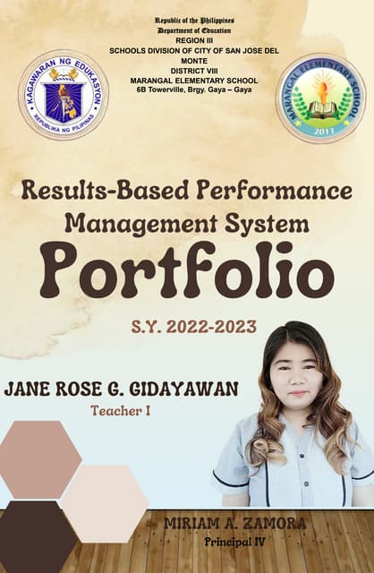 RPMS 2023-2024 PORTFOLIO for Master Teacher.pptx | Educational ...