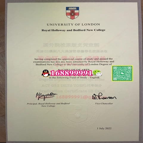 Royal Holloway University of London degree offer diploma Transcript | PDF